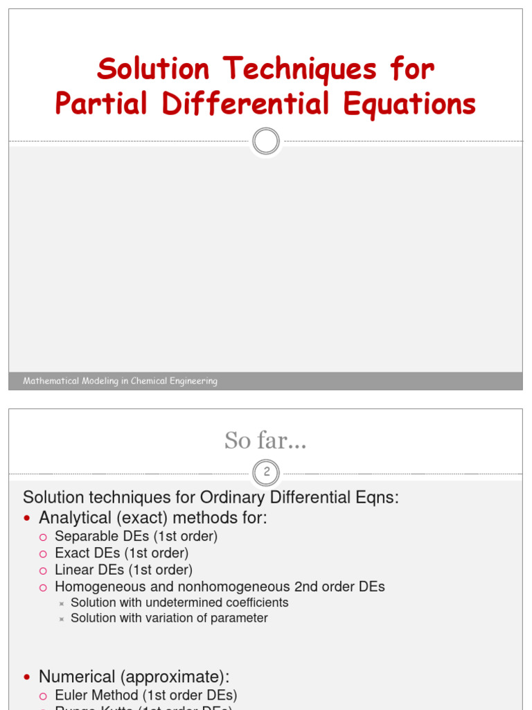 Pde Solution by Cov | PDF | Partial Differential Equation | Differential Equations