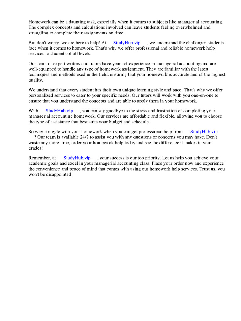 Managerial Accounting Chapter 2 Homework | PDF | Management Accounting ...