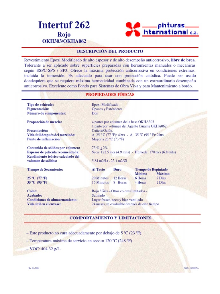 Intertuf 262 | PDF | Química | Materiales