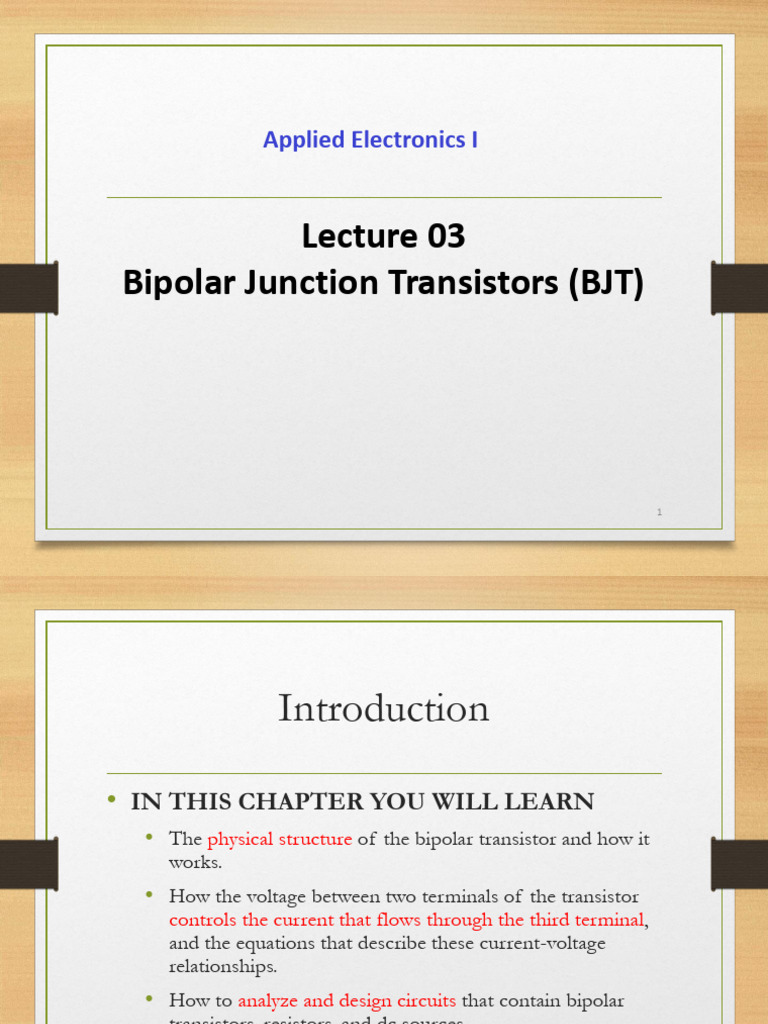 chapter 3 BJT | PDF | Bipolar Junction Transistor | Transistor