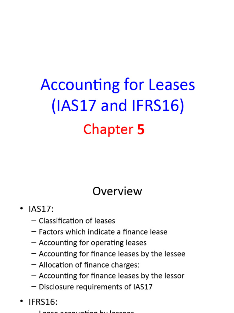 Chapter 5 Accounting For Leases | PDF | Lease | Financial Accounting