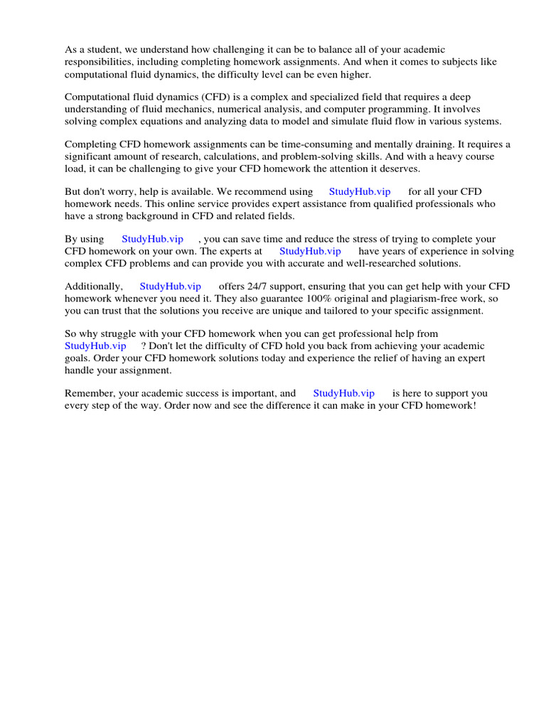 Computational Fluid Dynamics Homework | Download Free PDF | Computational Fluid Dynamics | Fluid ...