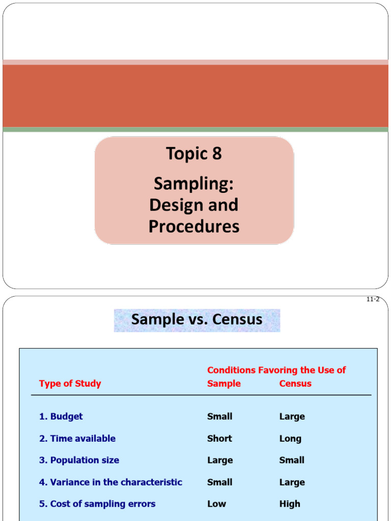 Chapter 8 - Sampling Design & Procedure | PDF | Sampling (Statistics ...