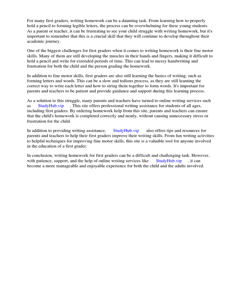 Writing Homework For First Grade | PDF | Worksheet | Phonics