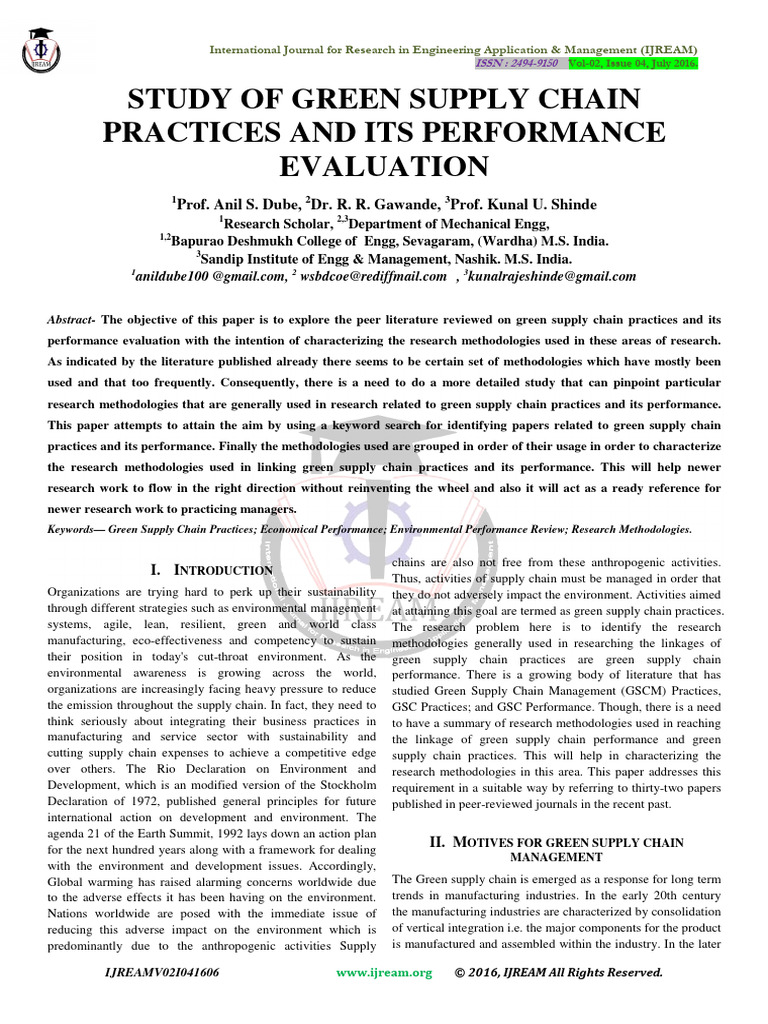 GSCP Ijream | Download Free PDF | Supply Chain Management | Supply Chain