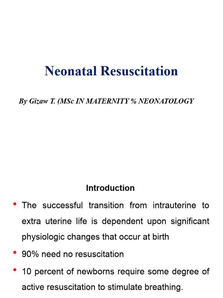 Neonatal Resuscitation | PDF | Cardiopulmonary Resuscitation | Childbirth
