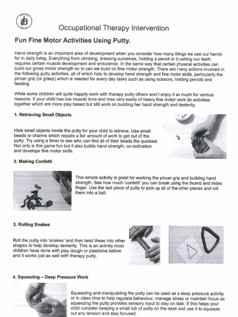 5 Fine Motor Activitieswith Putty | PDF