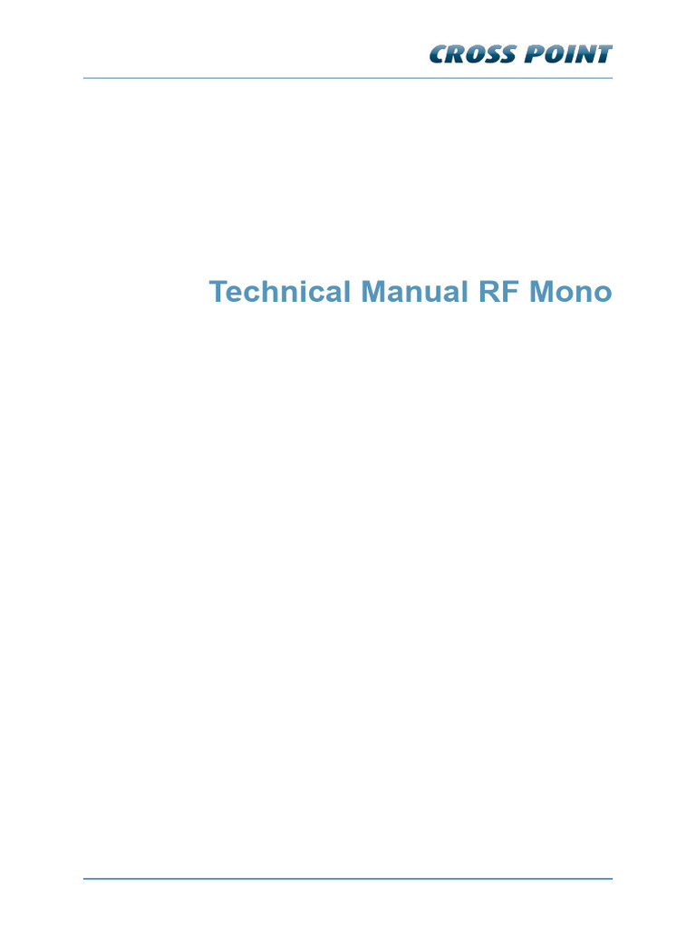 Technical Manual RF Mono | PDF | Radio | Transmitter