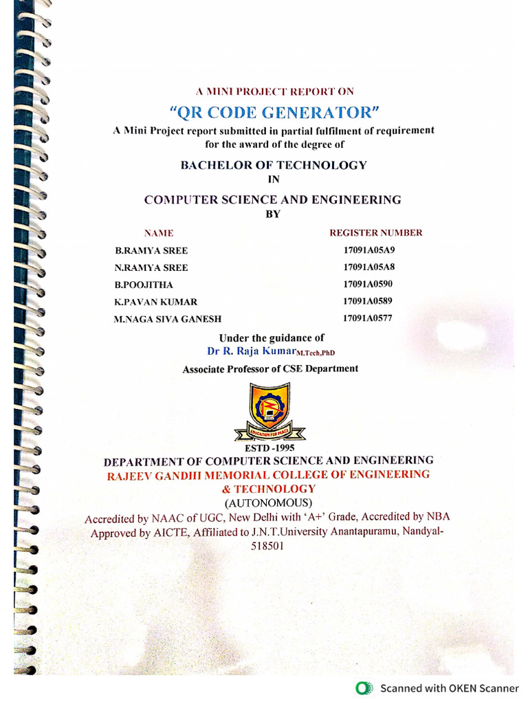 2020-21-Cse-Qr Code Generator-5 | PDF