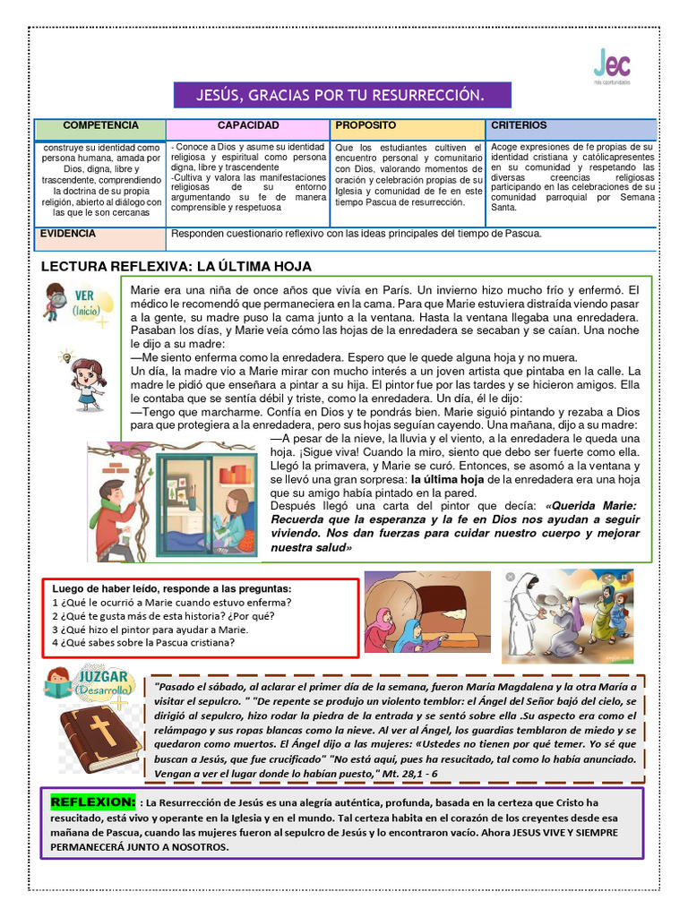 Semana 4 Pascua de Resurreccion VII CALUPE | Descargar gratis PDF | La ...