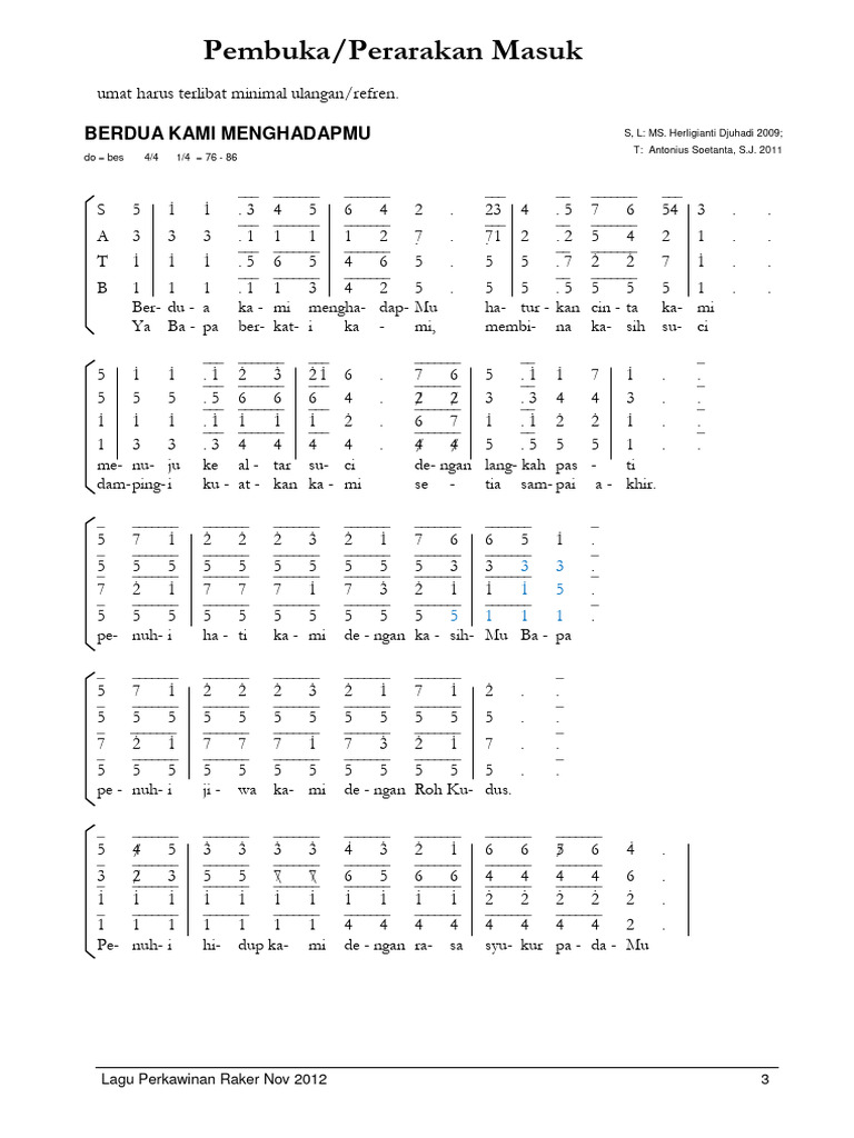 Kumpulan Teks Lagu Pernikahan Katolik | PDF