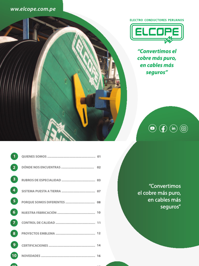 Cables Eléctricos de Alta Calidad en Perú | PDF | Calidad (comercial ...