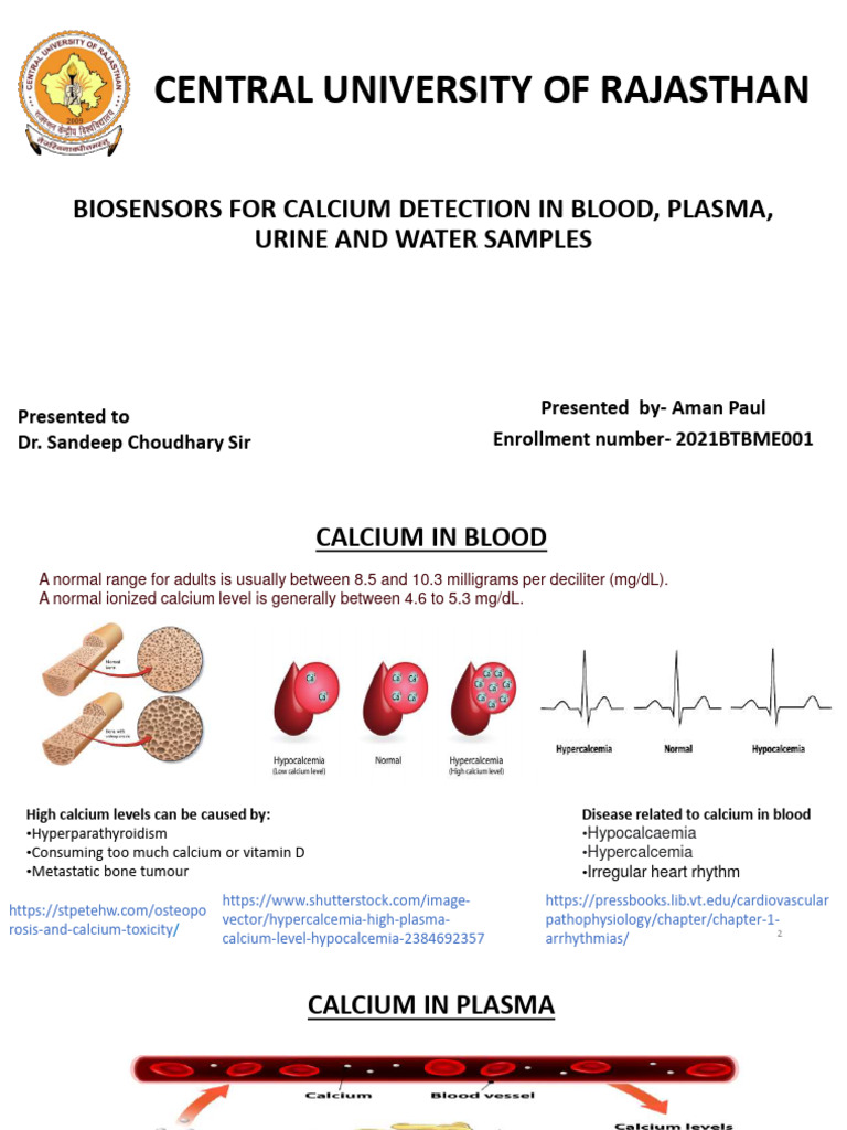 Biosensors For Calcium Detection in Blood, Plasma | Download Free PDF ...