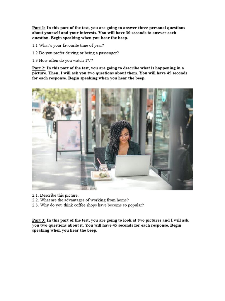 Speaking Aptis C1 6 | PDF