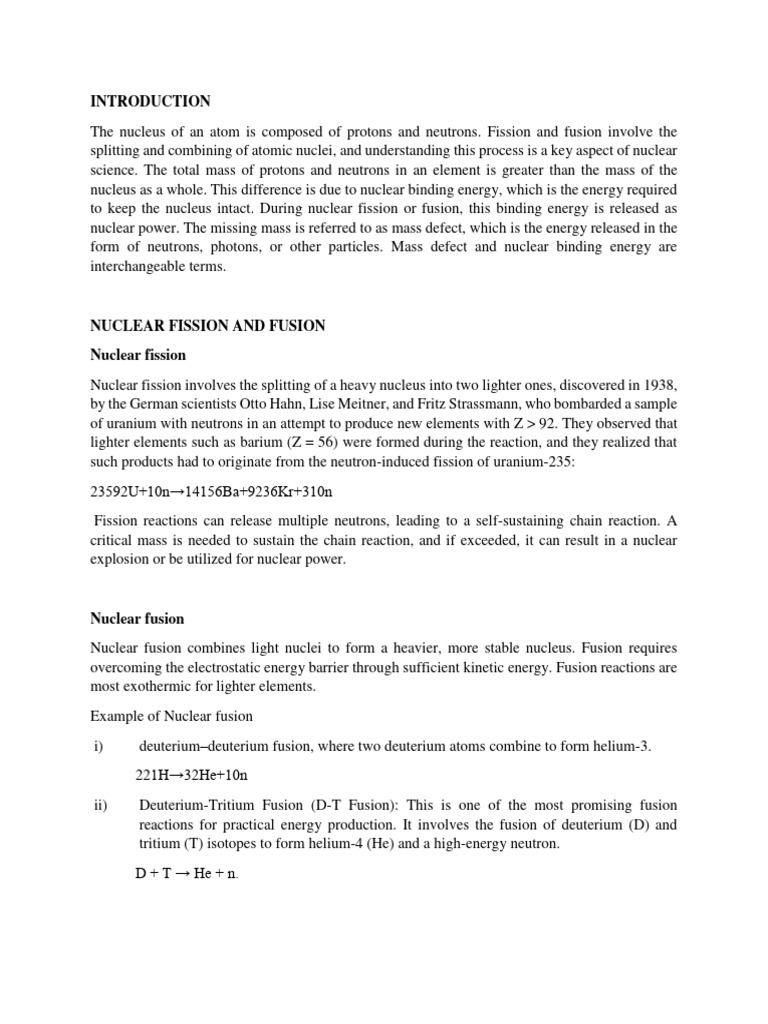 Assignment Fusion And Fission Pdf Nuclear Fusion Nuclear Fission 