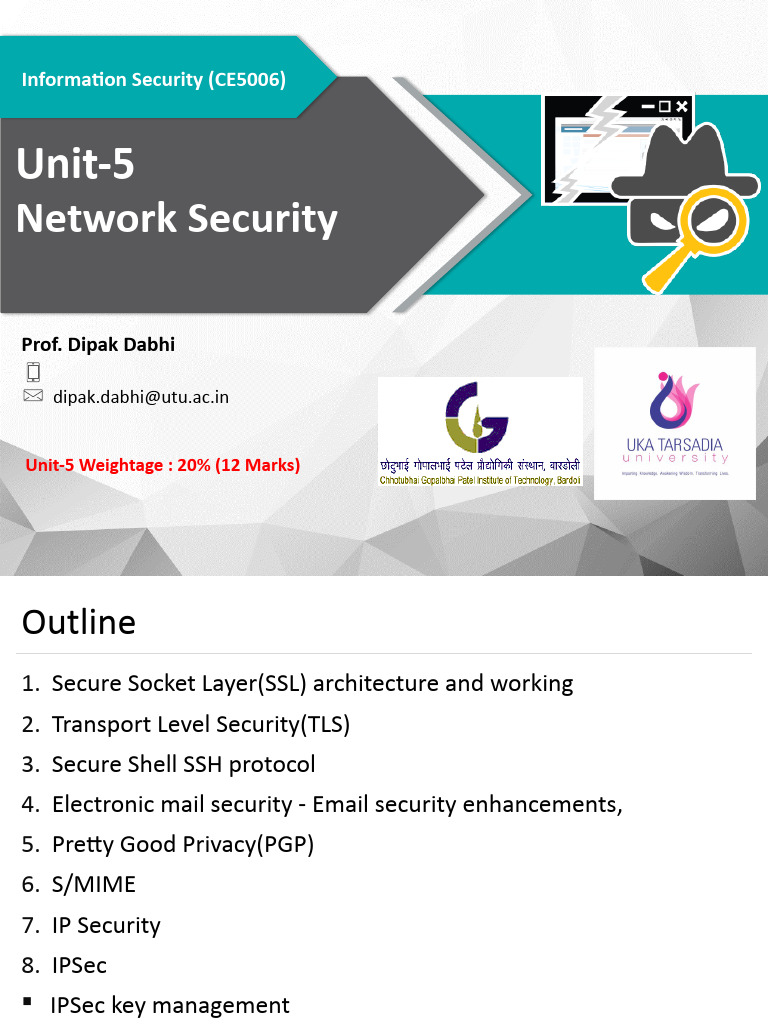 Unit-5 - Network Security | PDF | Transport Layer Security | Secure Shell