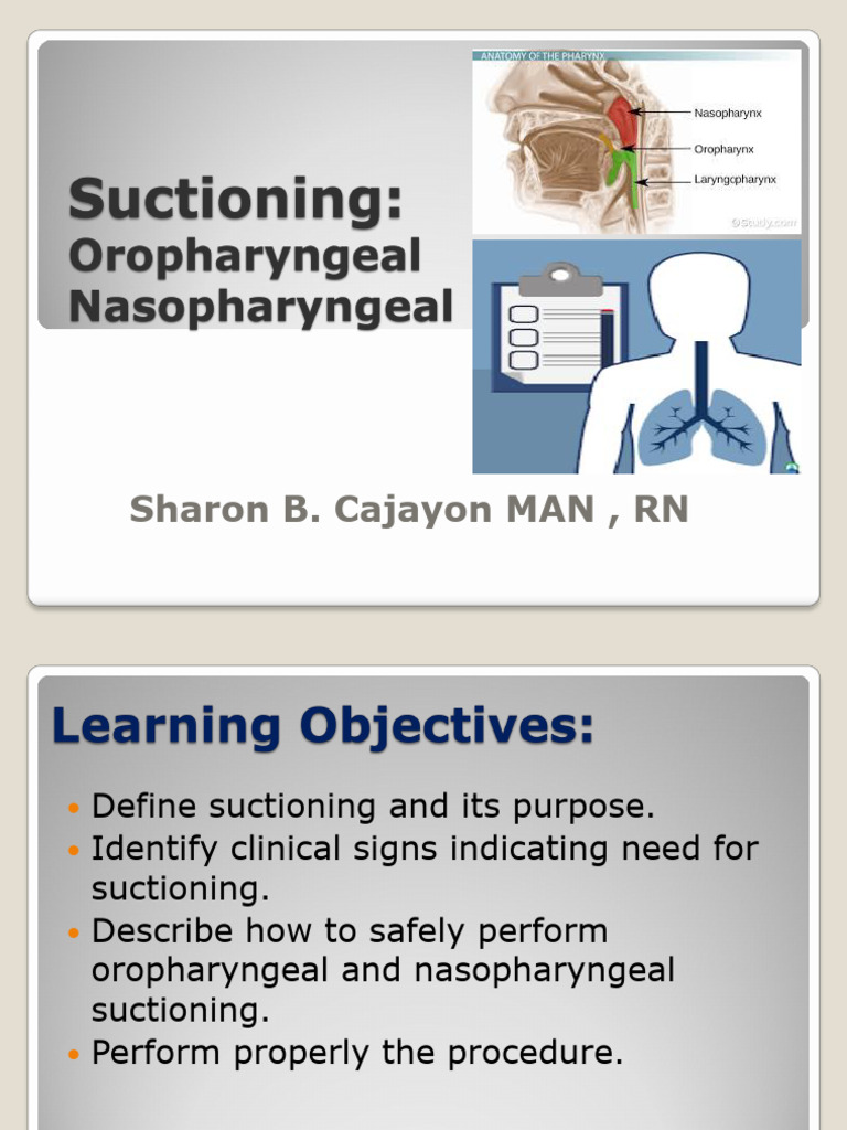 ORO Naso Suctioning | PDF | Respiratory Tract | Catheter