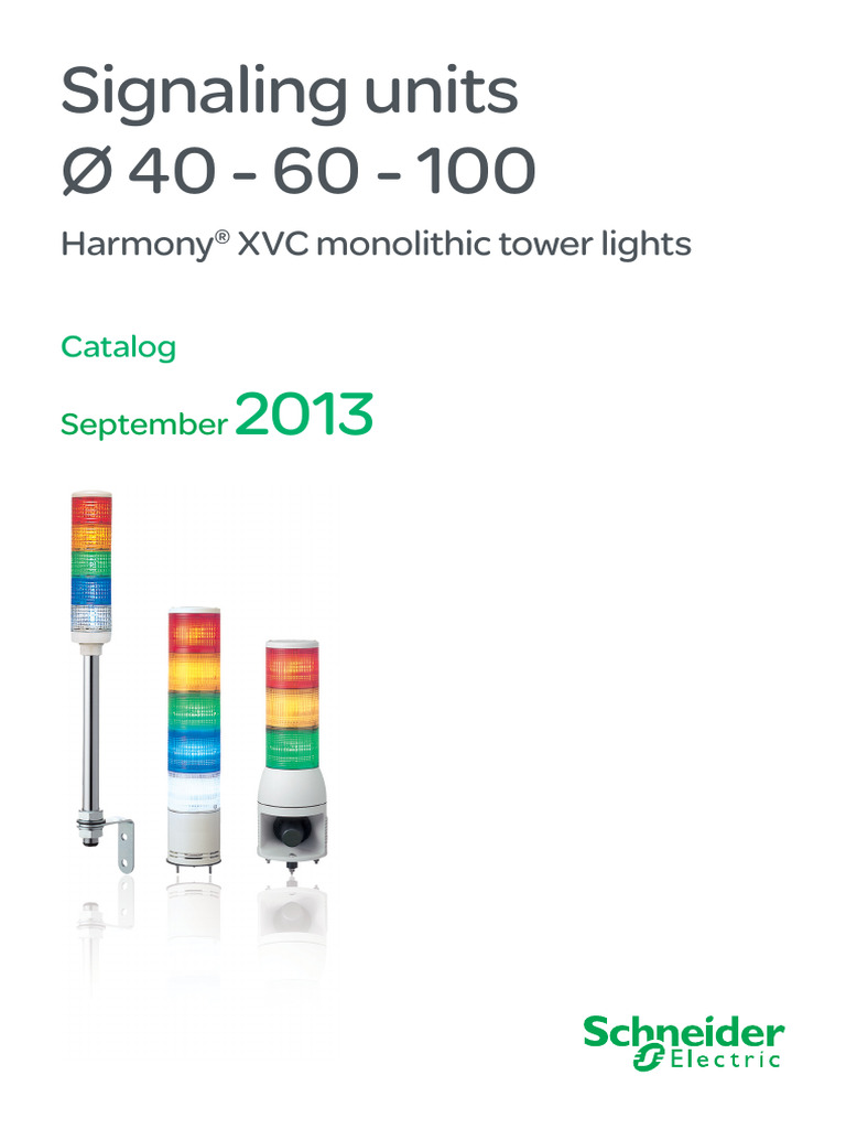Signaling Units Ø 40 - 60 - 100: Harmony XVC Monolithic Tower Lights ...