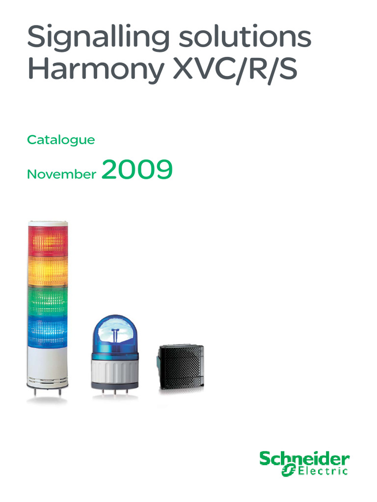 Signalling Solutions Harmony XVC/R/S: Catalogue November | PDF | Electrical Engineering ...