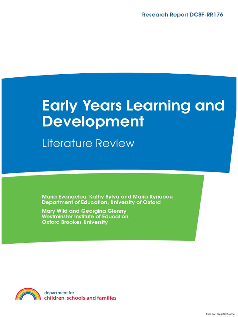 Early Years Learning And Development Literature Review Pdf
