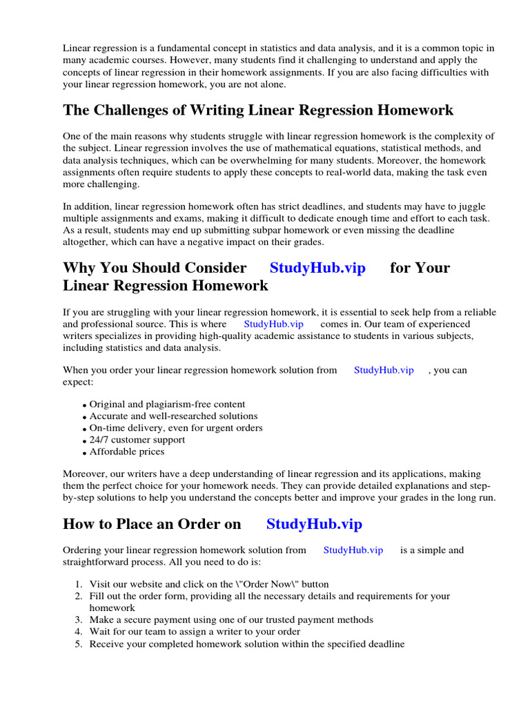 Linear Regression Homework Solution | PDF | Linear Regression | Regression Analysis