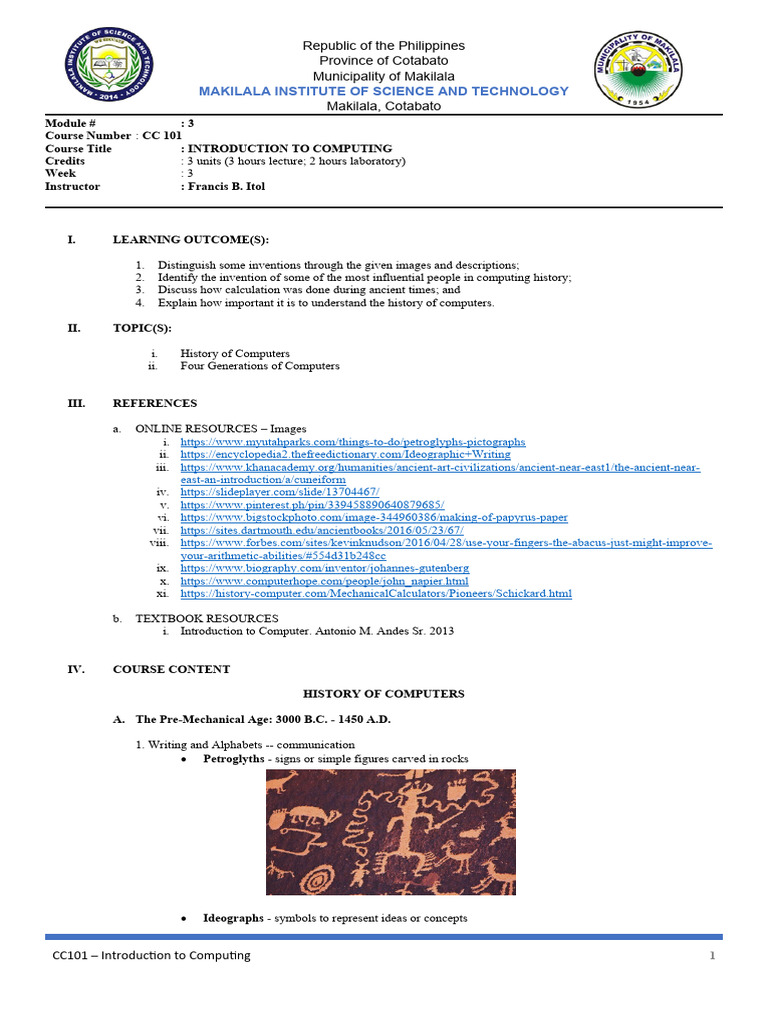 CC 101 Module 2 Lesson 2 Students | PDF | Computer Engineering | Computer Science