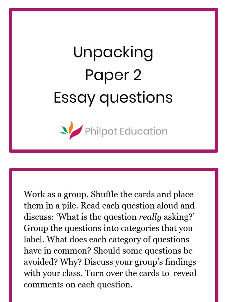 IB Paper 2 Question Cards | PDF | Narrative | Literary Criticism
