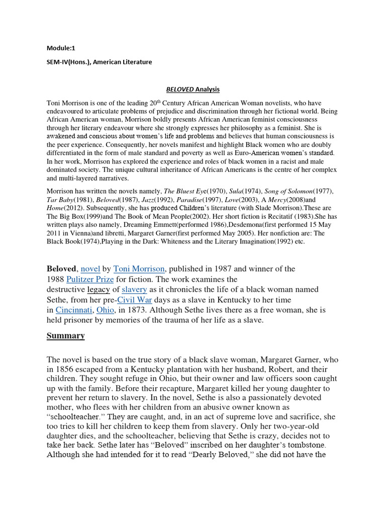 Beloved Module 1 | PDF