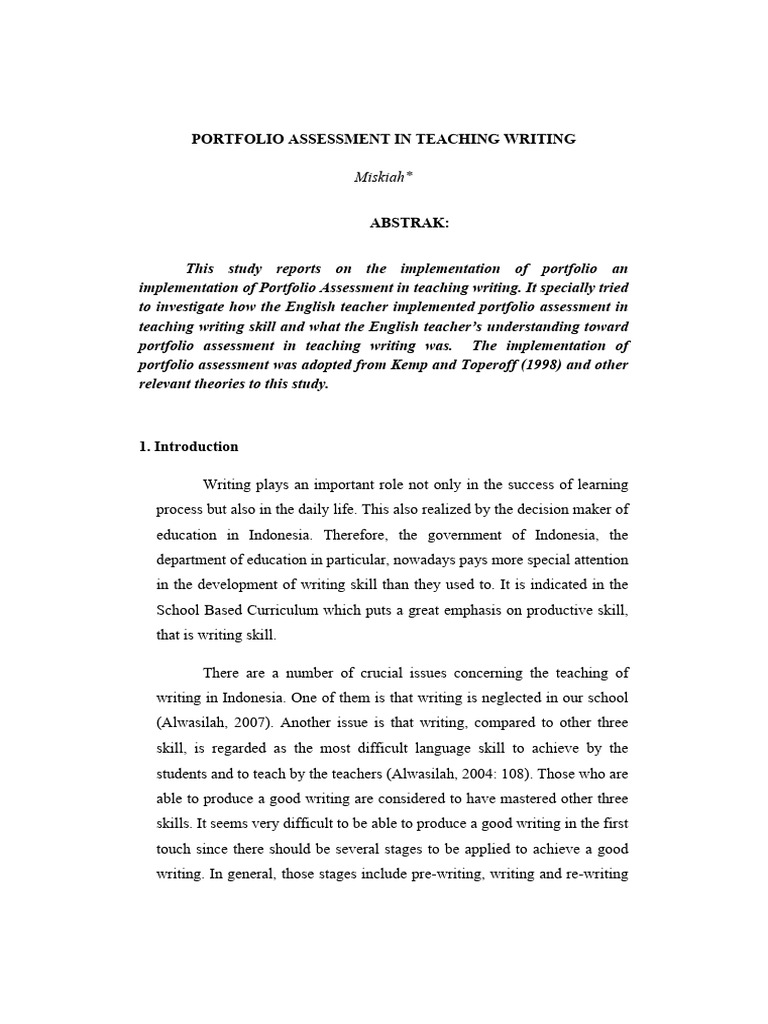 Portopolio - Miskiah | PDF | Educational Assessment | Learning