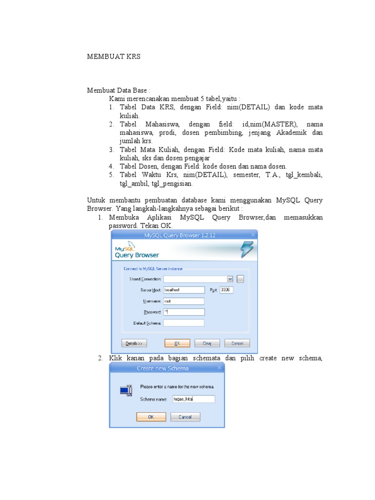 Contoh Aplikasi Membuat Krs Dengan Delphi N Mysql | PDF