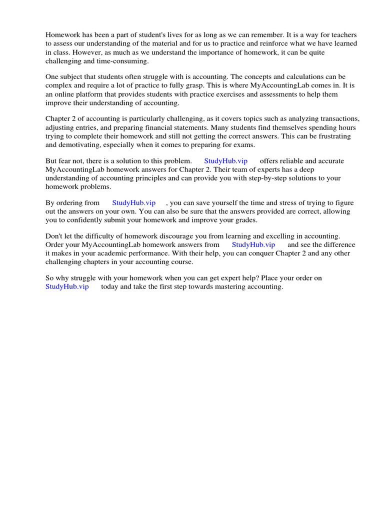 Myaccountinglab Homework Answers Chapter 2 | PDF | Homework | Learning Myaccountinglab Homework Answers Chapter 2 | PDF | Homework | Learning