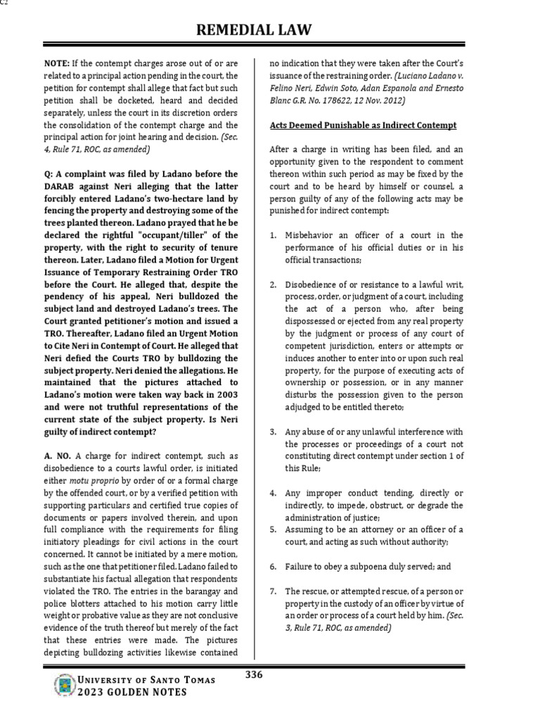 2023 Ust Golden Notes Remedial Law 2 352 400 | Download Free PDF ... 2023 Ust Golden Notes Remedial Law 2 352 400 | Download Free PDF ...