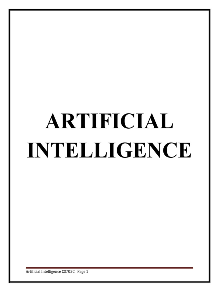 Cs701 Ai Ocw | PDF | Artificial Intelligence | Intelligence (AI ...