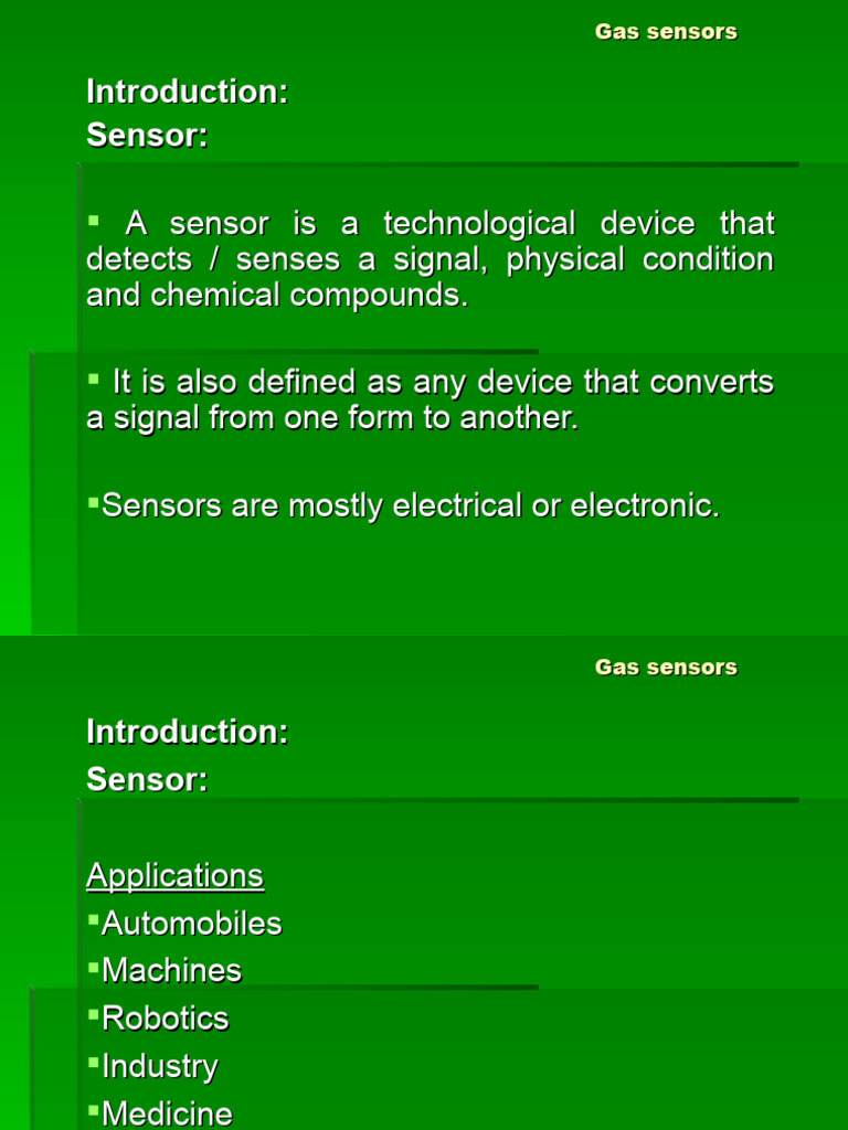 Gas Sensors | PDF | Sensor | Carbon Dioxide