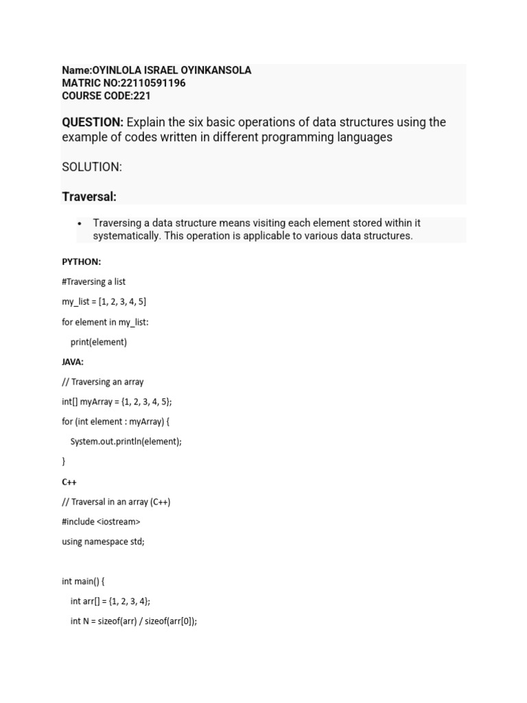 Csc 221 Assignment Pdf Namespace Object Oriented Programming 6873