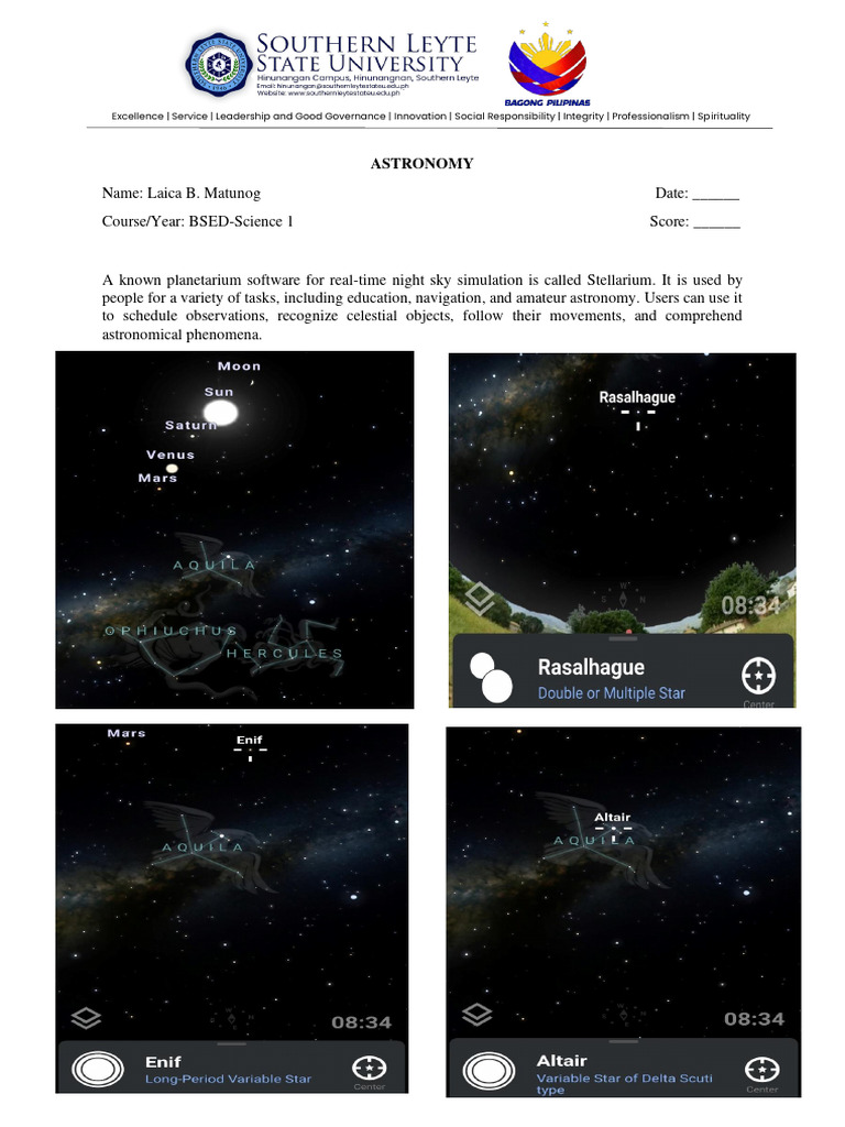 Stellarium: Real-Time Sky Simulation | PDF