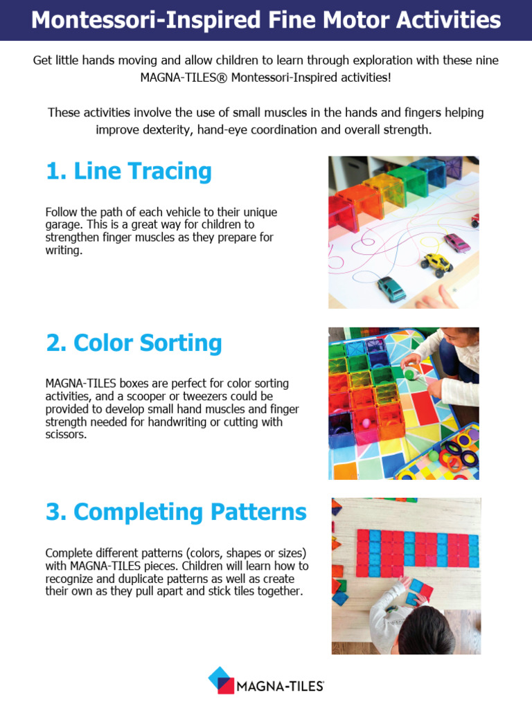Montessori Inspired Fine Motor Activities | PDF