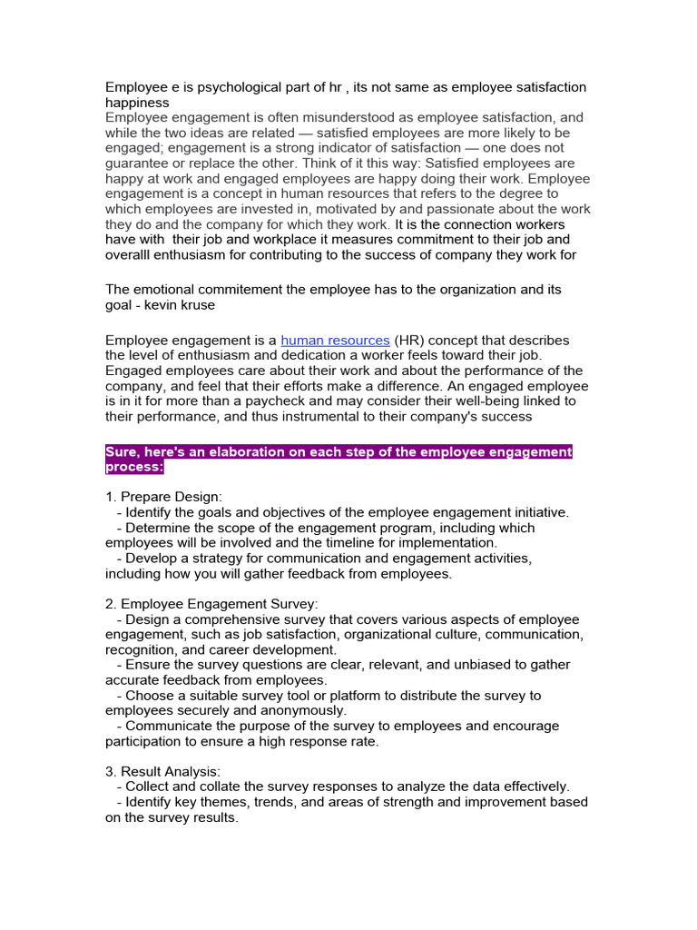 Employee engagement | PDF | Goal | Job Satisfaction