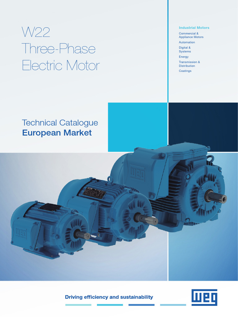 W22 Electric Motor Technical Catalogue | PDF | Economies