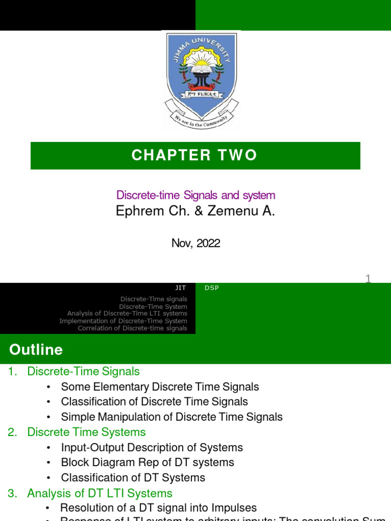 CHAPTER 2 Digital Signal Processing | PDF | Discrete Time And Continuous Time | Information And ...