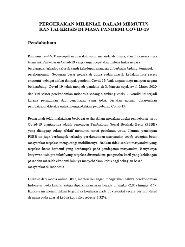 PERGERAKAN MILENIAL DALAM MEMUTUS Rayhan Agus XI IPS4 | PDF | Pengelolaan Keuangan & Uang | Politik