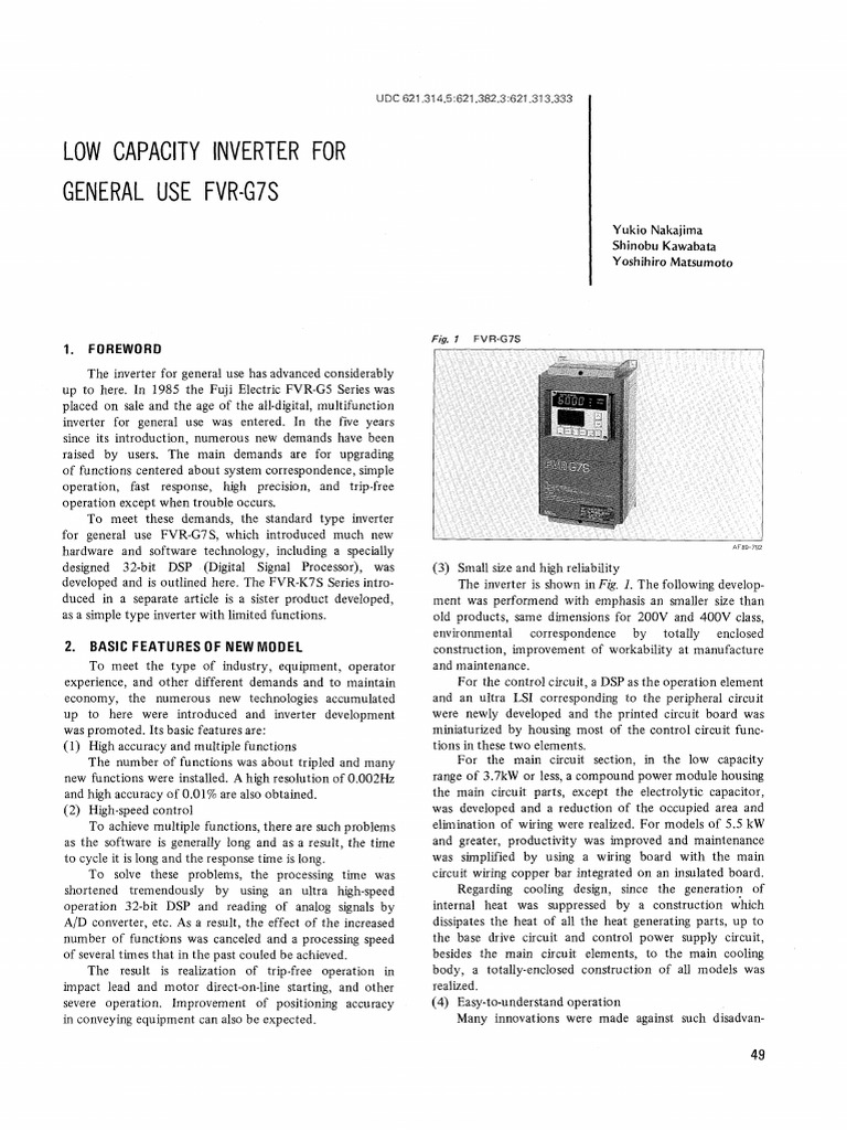 FVR G7S - Inverter | PDF