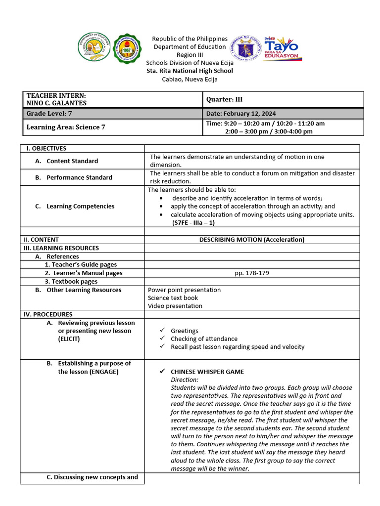 DLP - Feb 12 | PDF | Acceleration | Velocity