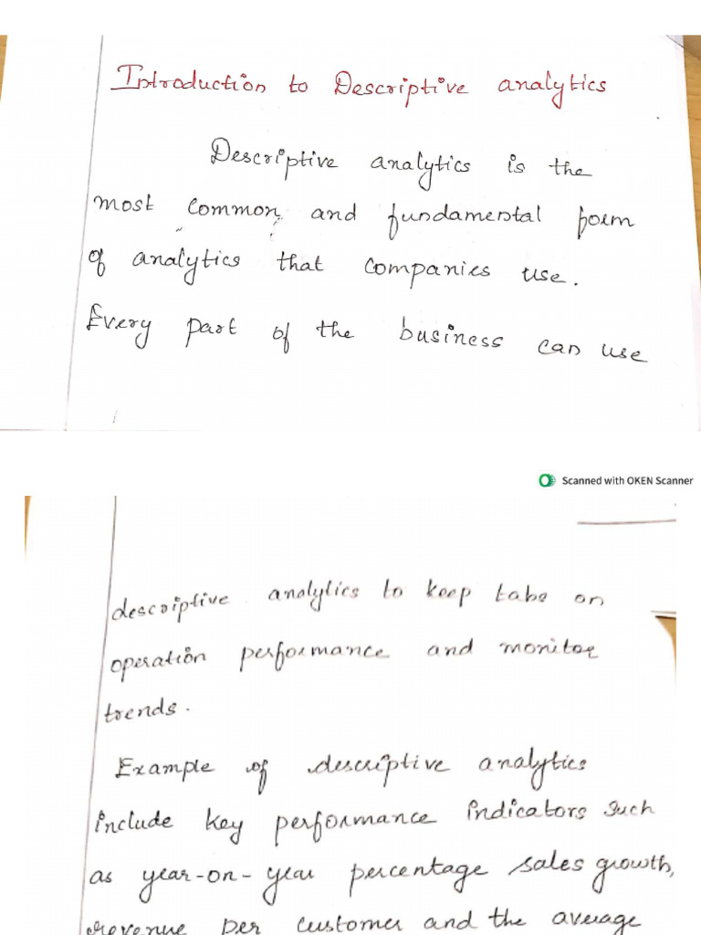 Introduction To Descriptive Analytics | PDF