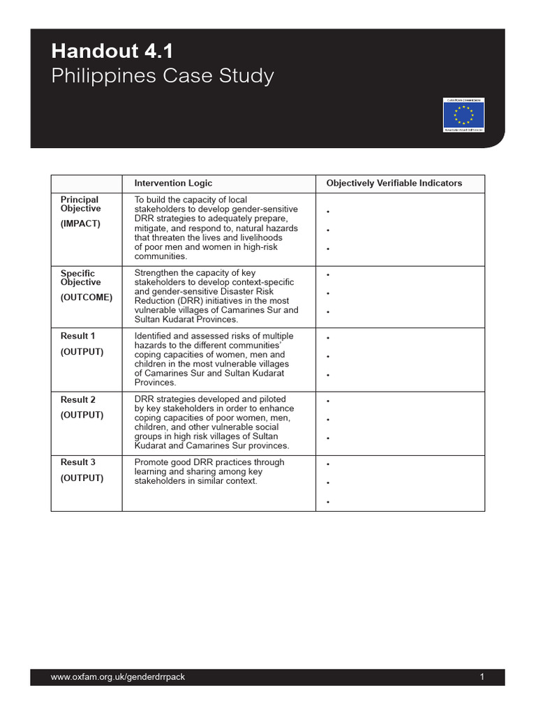 Gender DRR Handouts Module4 040711 en | PDF | Disaster Risk Reduction