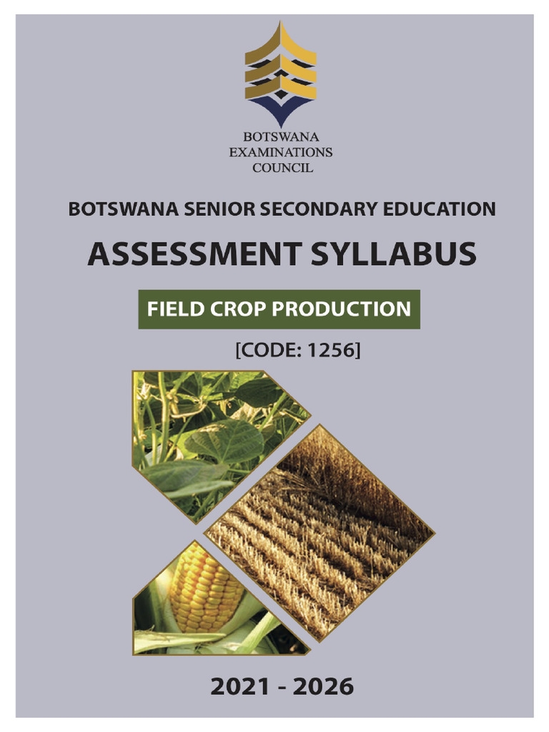 Field Crop Production Assessment Syllabus With Cover | PDF ...