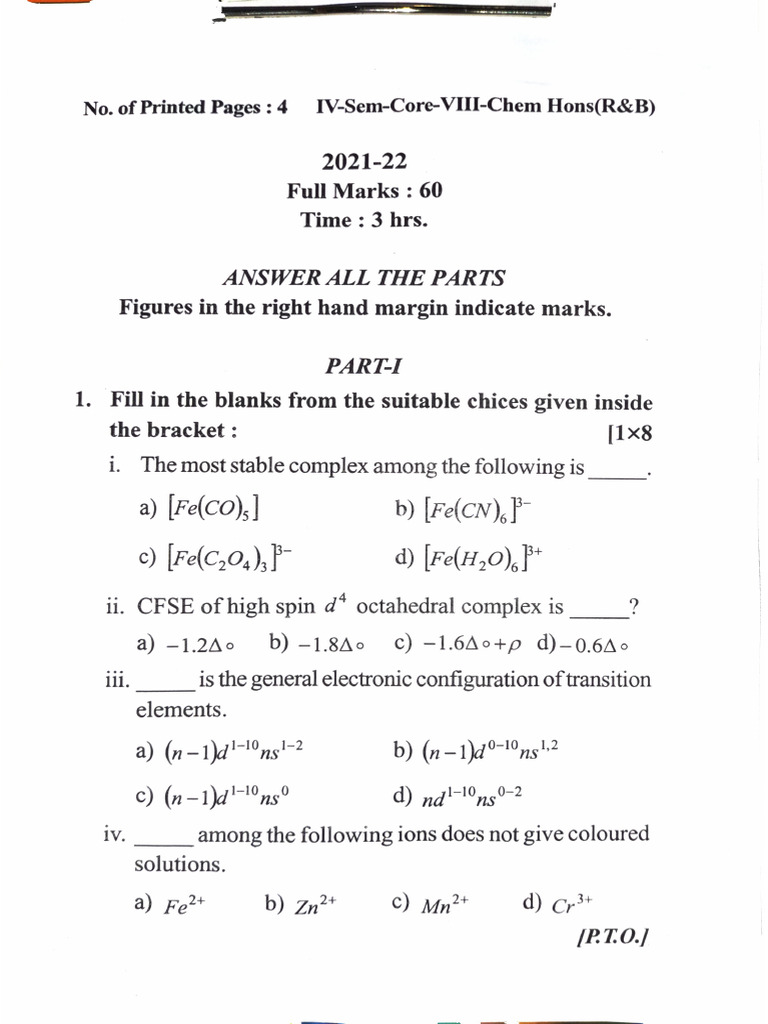 Chem (Core-8) | PDF