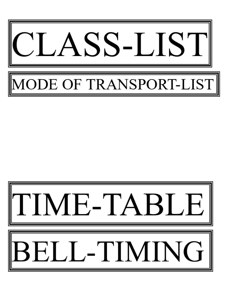 Class Tags | PDF