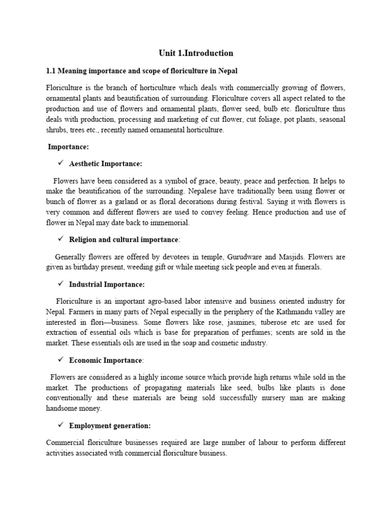 Ornamental Horticulture Complete Note 3rd Ydar | PDF | Houseplant | Gardens