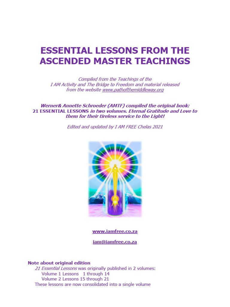 Essential Lessons From The Ascended Master Teachings | PDF | Ascended ...